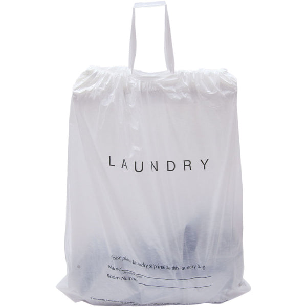 18" x 19" x 1.25 mil White Eco-Friendly Poly Hotel Laundry Bags - Zee ...